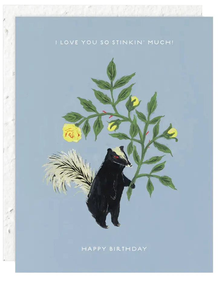 Stinker Skunk Birthday Card – Mountainside