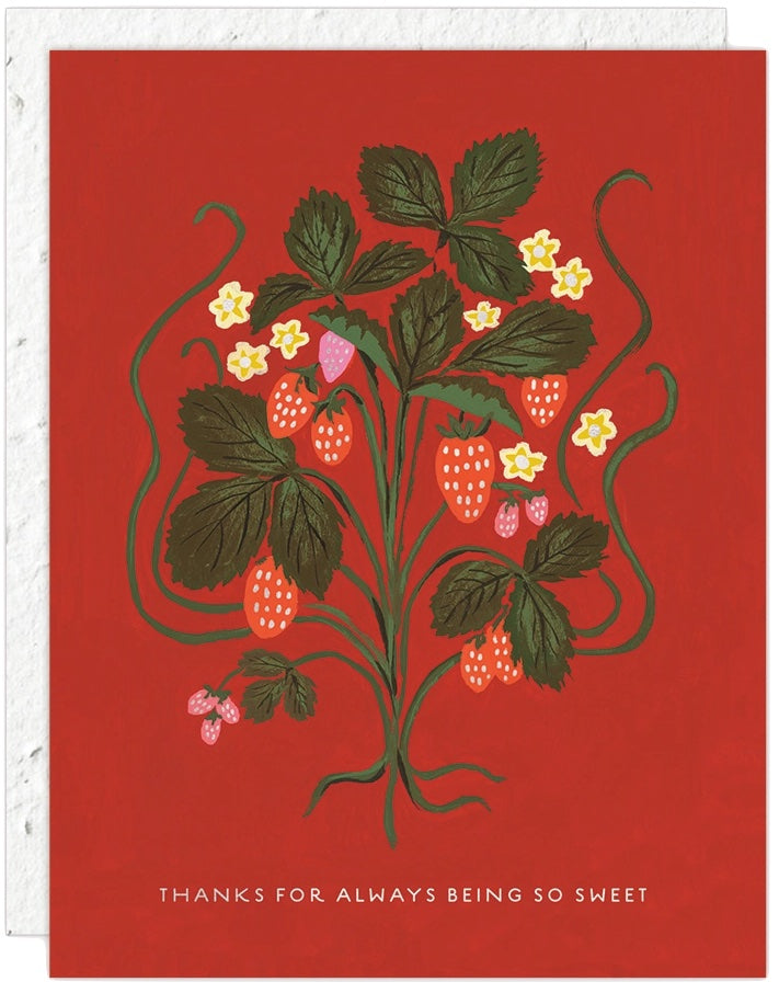 Thank You Strawberry Card Mountainside